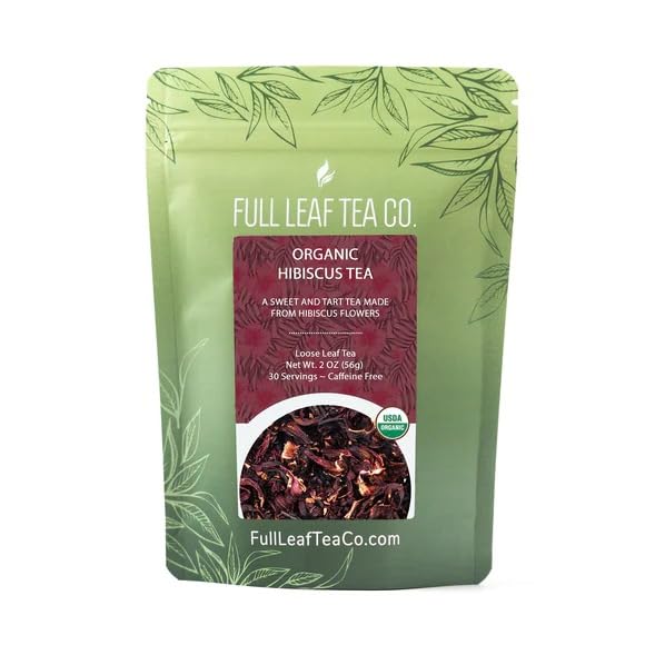 Amazon.com : Organic Hibiscus Loose Leaf Tea - 2oz Bag (Approx. 30 ...
