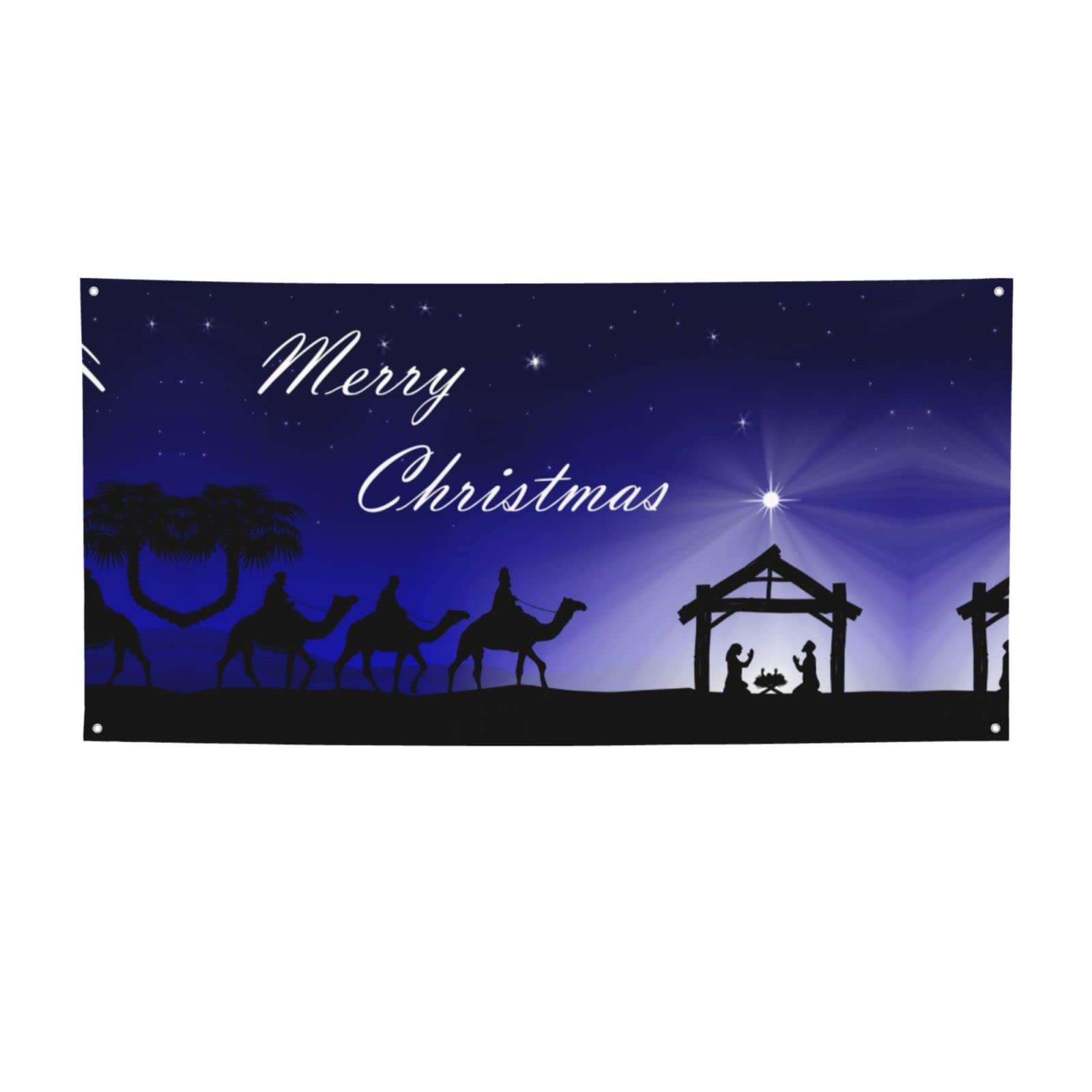 Merry Christmas Nativity Banner
