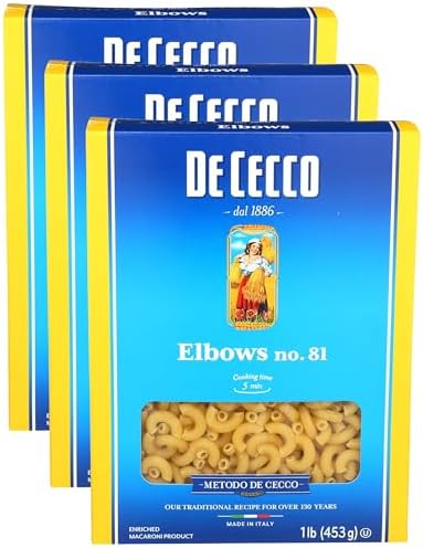 Amazon.com : De Cecco Elbows No. 81 Pasta, Authentic, Slow Dried, Made ...