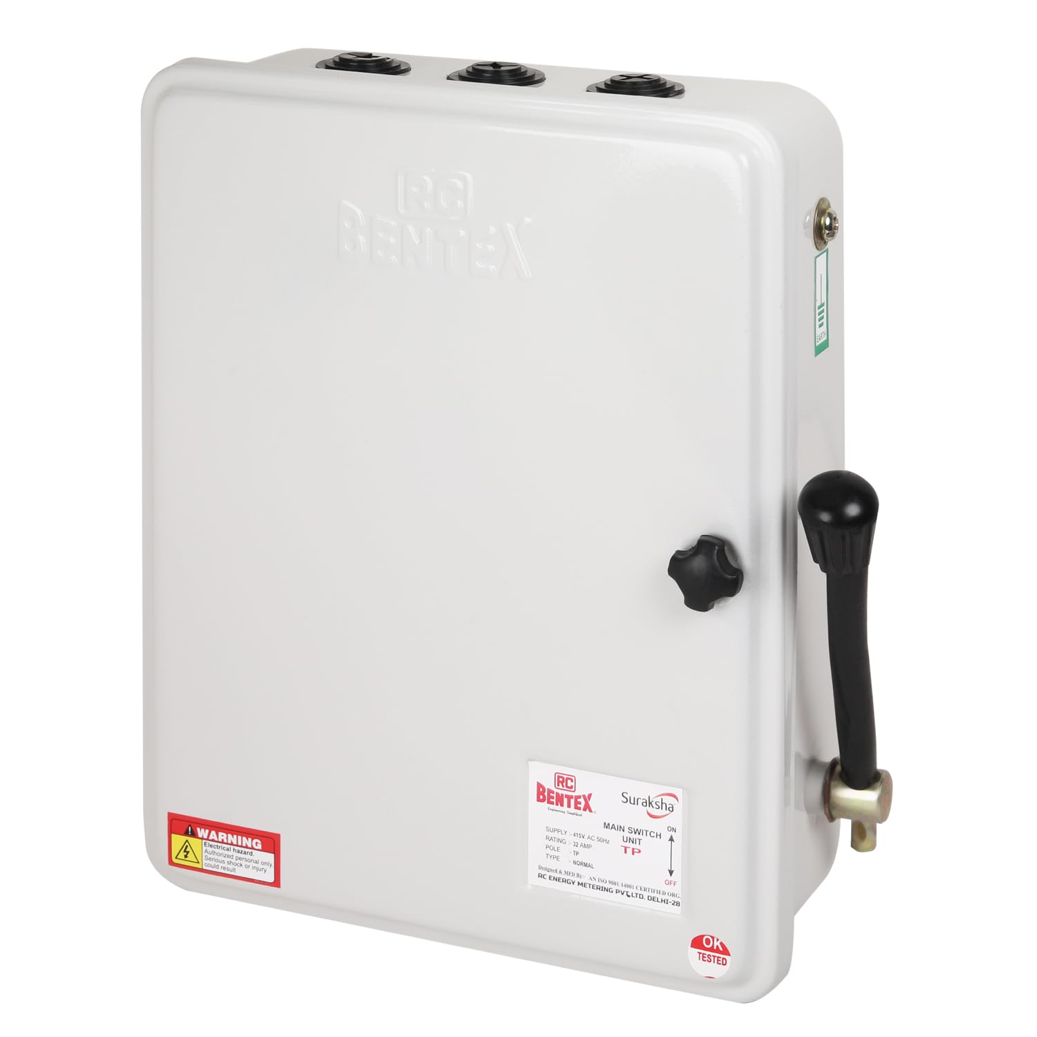 RC BENTEX Three Phase Three Pole Main Switch 32 AMP, X06A000002 ...