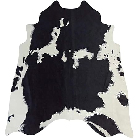 Amazon.com: MustMat Cute Cow Print Rug Black and White Faux Cowhide ...
