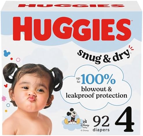 Amazon.com: Huggies Size 4 Diapers, Snug & Dry Baby Diapers, Size 4 (22 ...