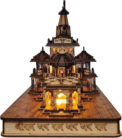 Shree Ram Janambhoomi Ayodhya Mandir Model (Ayodhya model-04) : Amazon ...