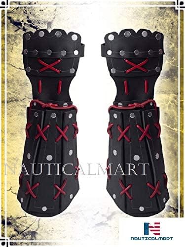 Amazon.com: Samurai Bracer Medieval Black Arm Guard Armor Leather ...