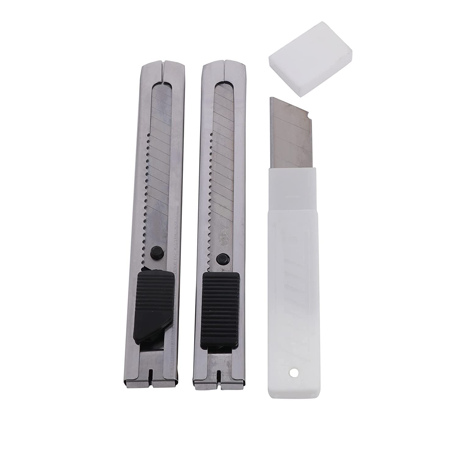 Dinojames 2pc Heavy Duty Stainless Steel 18mm Cutter Knife for Cutting ...