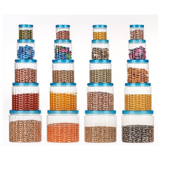 Chamunda CREATION Crystal Design Premium Plastic Jar Kitchen Storage ...