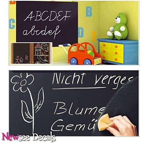 Newsee Decals Sticky Back Chalkboard Contact Paper Roll 18" x 39.4 ...