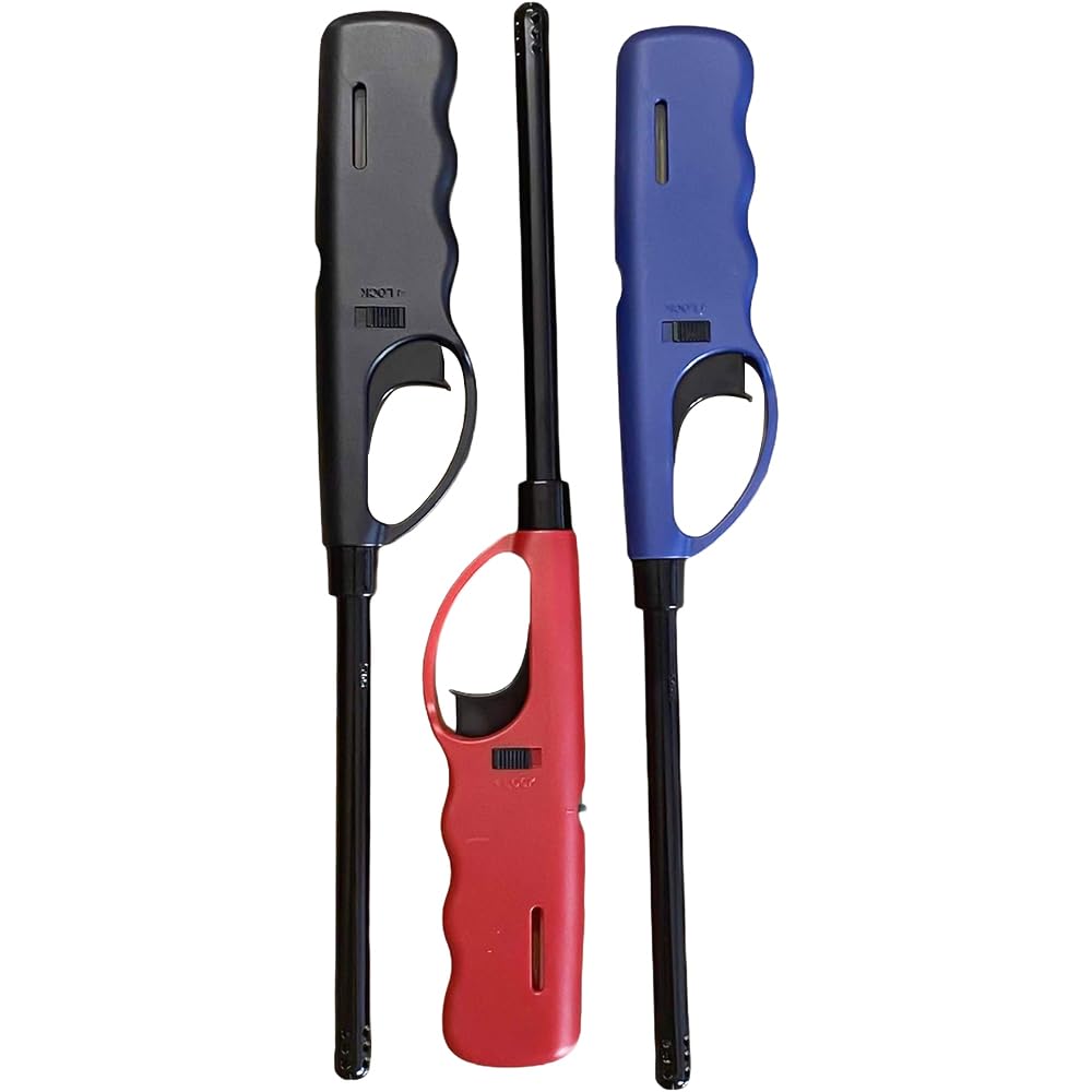 BBQ Lighters - 3 x large BBQ Lighters Refillable Safety Gas Candle Fire ...