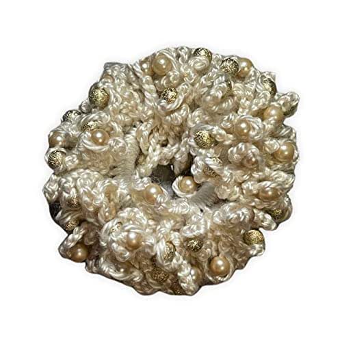 Amazon.com: Beaded scrunchie (Red with red white blue beads) : Beauty ...