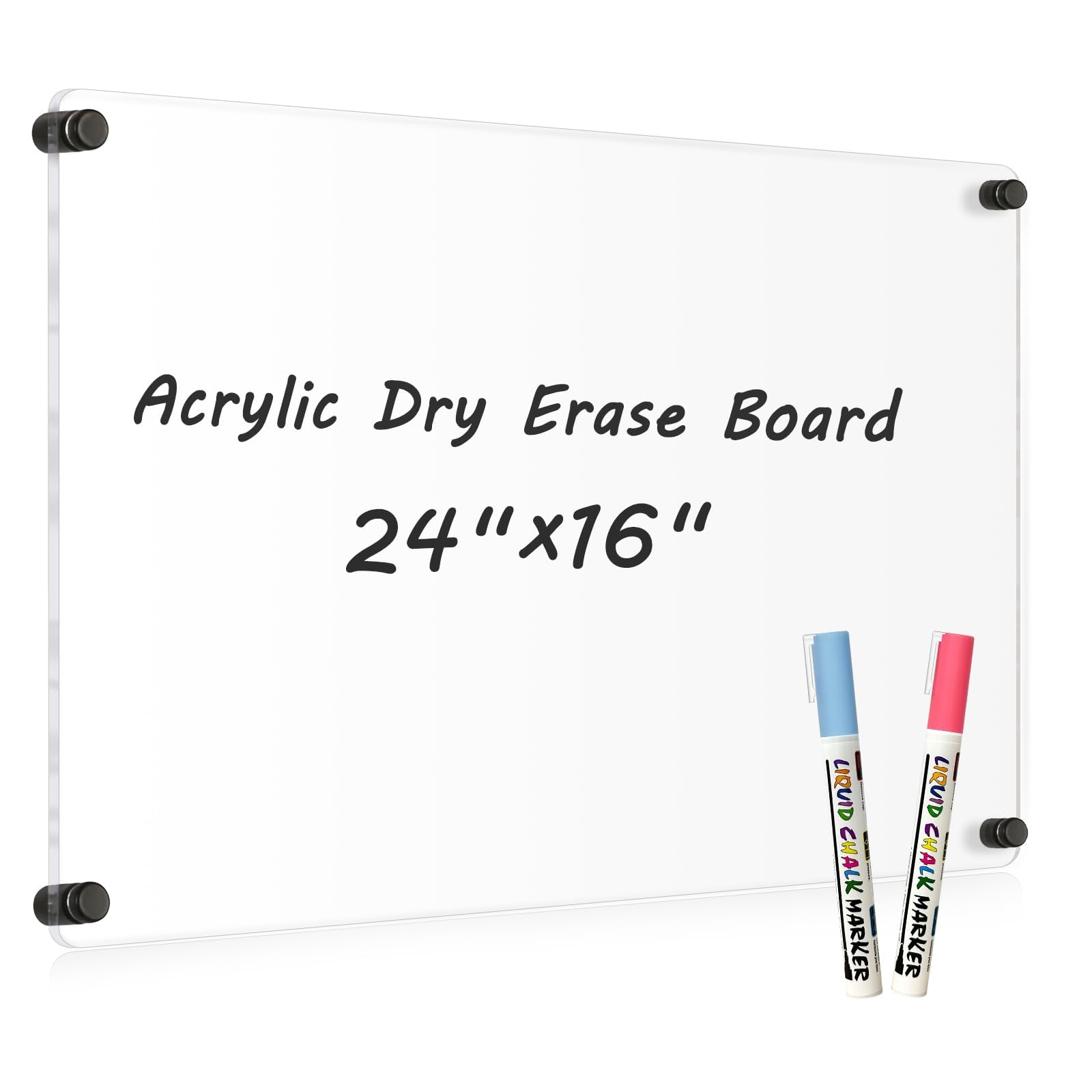 Amazon.com : QUEENLINK Acrylic Dry Erase Board for Wall, 24 "x 16 ...