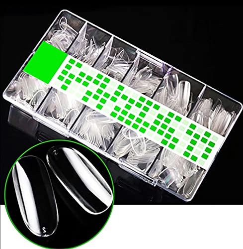 Buy SHILLS PROFESSIONAL 500 Pcs Artificial Oval Nail Tips Box Clear ...