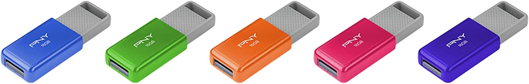 Amazon.com: PNY USB 2.0 Flash Drives, 16GB, Assorted Colors, Pack Of 5 ...