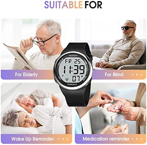Amazon.com: Hearkent Atomic Talking Watch Sets Itself for Visually ...
