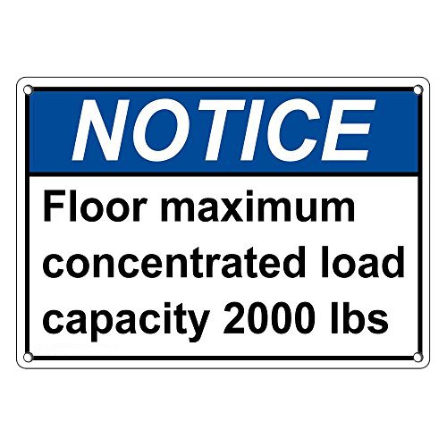 Weatherproof Plastic ANSI Notice Floor Maximum Concentrated Load ...