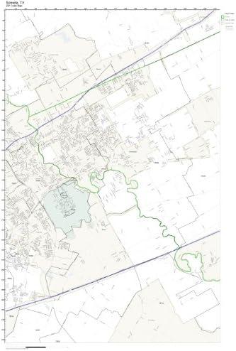 Amazon.com: ZIP Code Wall Map of Schertz, TX ZIP Code Map Laminated ...