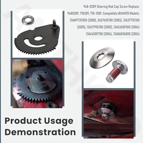 738-0919B Steering Shaft and 617-04094 Sector Gear Kit for MTD Troy ...