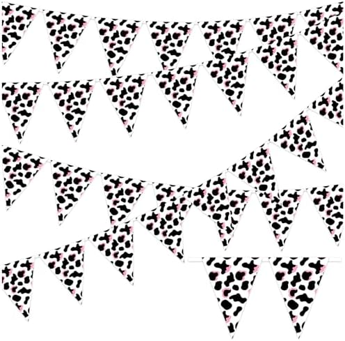 Amazon.com: Boao 5 Packs Cow Print Pennant Banners, Cow Bunting Banner ...