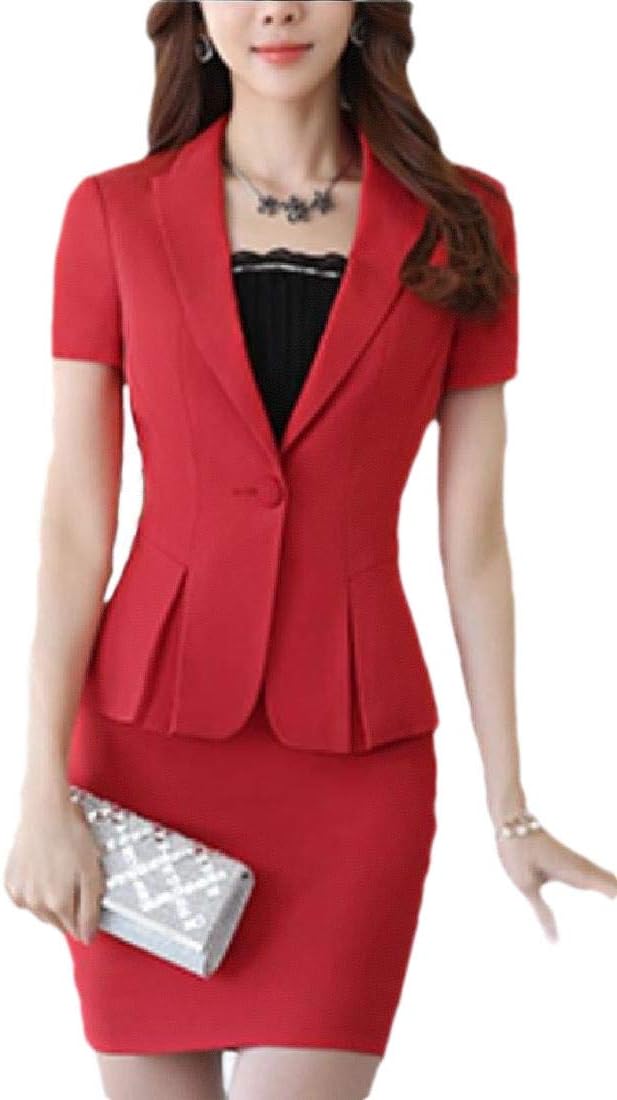 Red Skirt Suit Pieces Set Fashion Business Women Suit