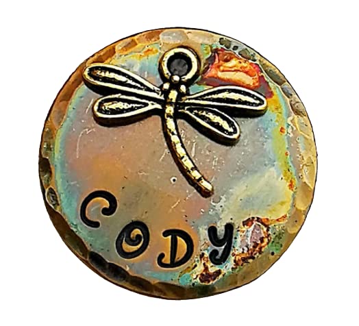 Amazon.com: Dragonfly Dog Tag, Pet ID Tag, Insect Pet Tag, Dog Tag, Dog ...