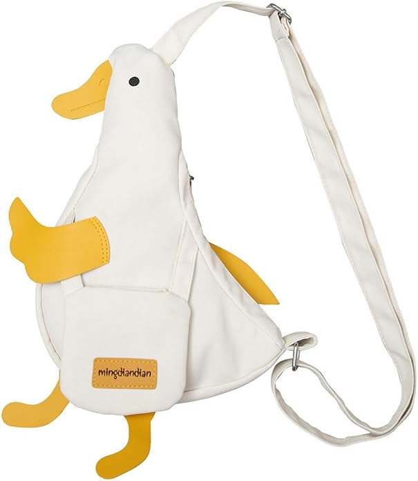 Amazon.com: Cute Duck Purse Canvas Messenger Bag Cartoon Chest Wallet ...