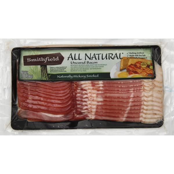 Amazon.com: Smithfield, All Natural Uncured Bacon, 12 Ounce : Grocery ...
