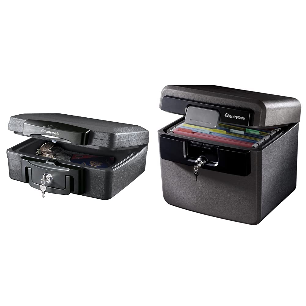 Amazon.com: SentrySafe H0100 Fireproof Waterproof Box with Key Lock, 0. ...