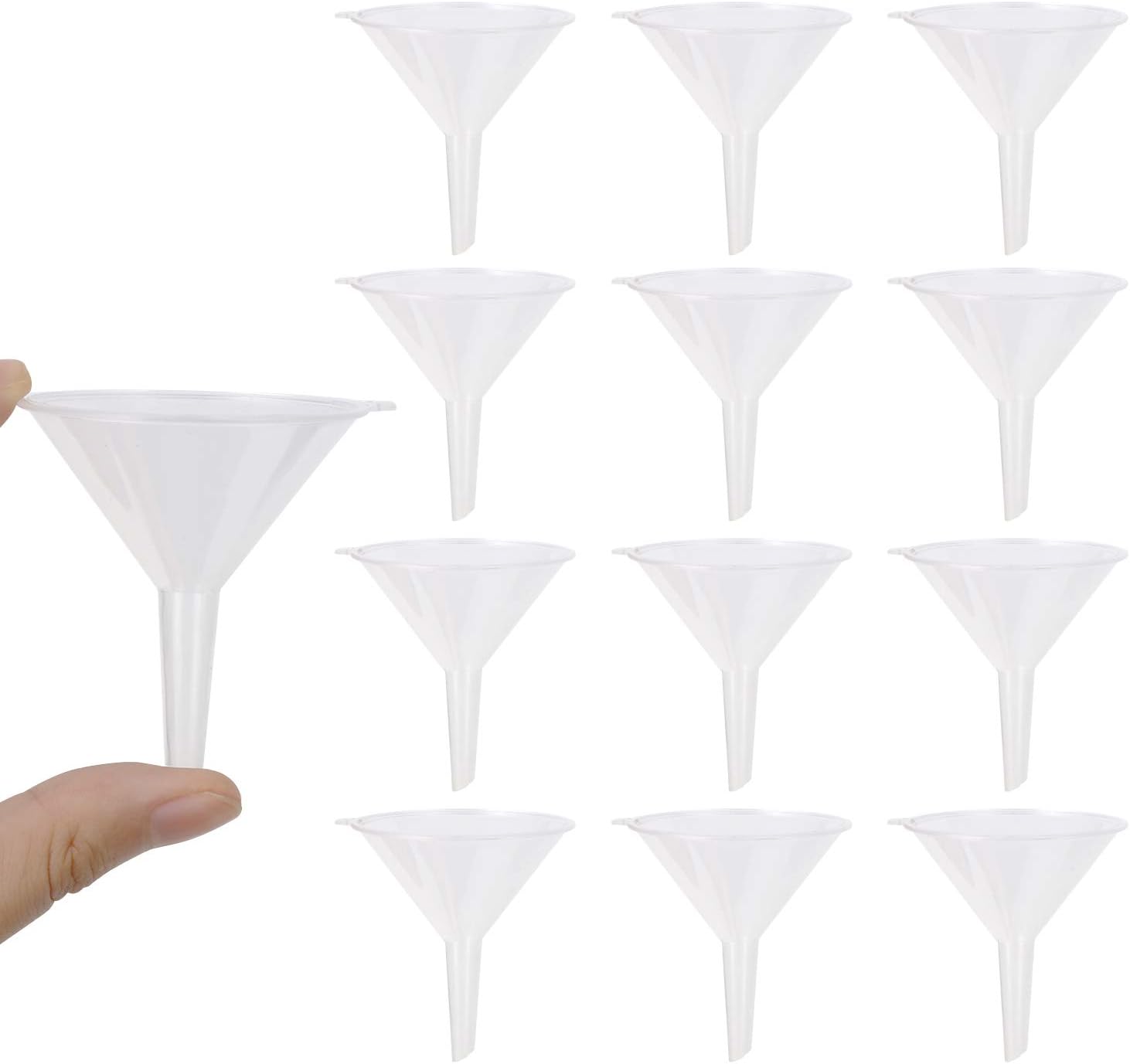 DIYASY 12 Pcs Clear Plastic Funnels,Multi-Purpose 2.16 inch Small ...