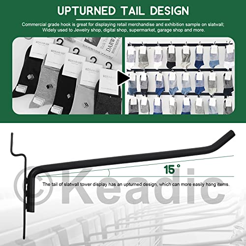 Snapklik.com : Keadic 20Pcs 8 Slatwall Hooks Set Heavy Duty Slat Wall ...