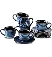 Amazon.com: Hasense Porcelain Coffee Mugs Set of 4, 15 Oz Large Coffee ...