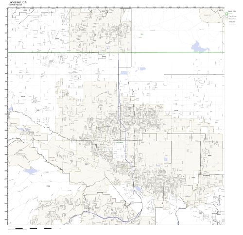 Lancaster, CA ZIP Code Map Laminated: Amazon.com: Office Products