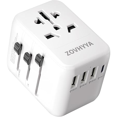 Reiseadapter Weltweit Universal Reisestecker Adapter mit 4USB 15W ...