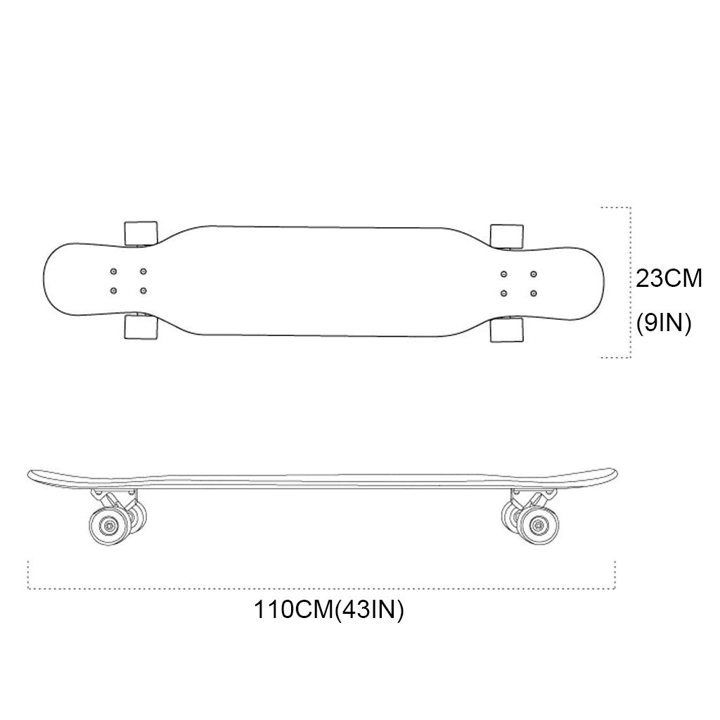 Skateboard Side View Drawing