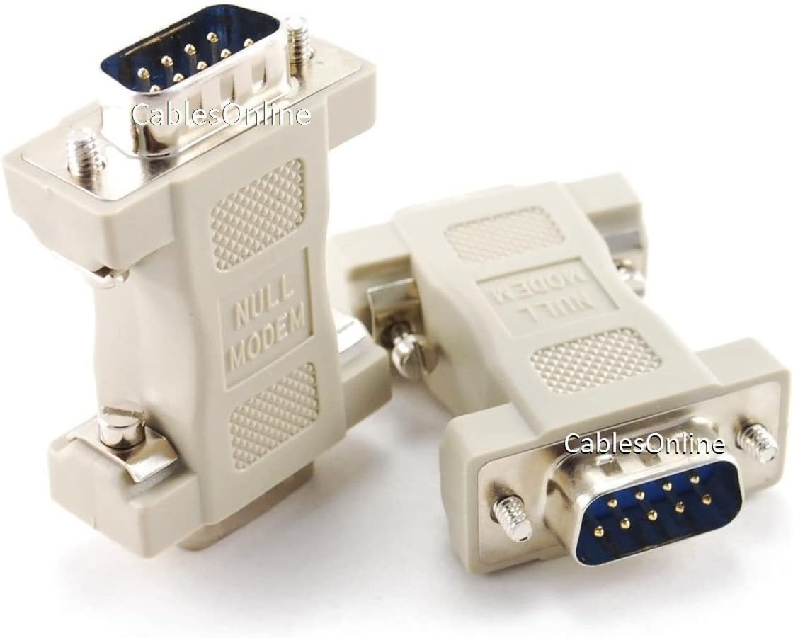 Amazon.com: Arnorin DB9 Null Modem Adapter Male to Male Slimline Data ...