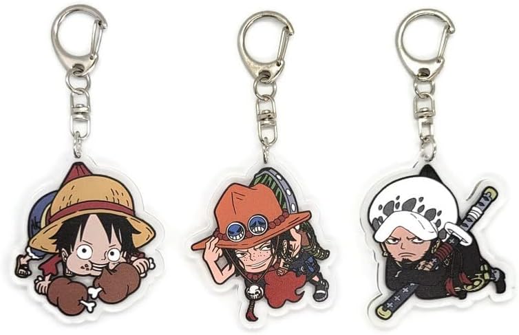 Amazon.com: EBTY DREAMS Inc. - Set of 3 One Piece OP Acrylic Keychain ...