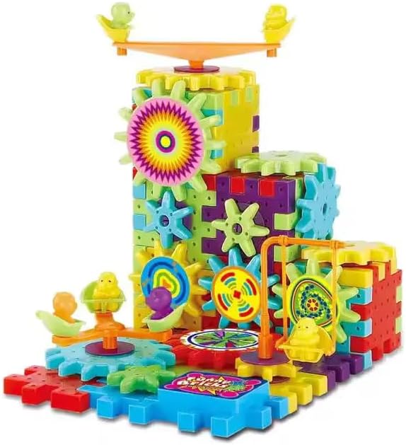 Toyfinity Miracle Blocks For Kids Battery Operated 81Pcs Rotating ...