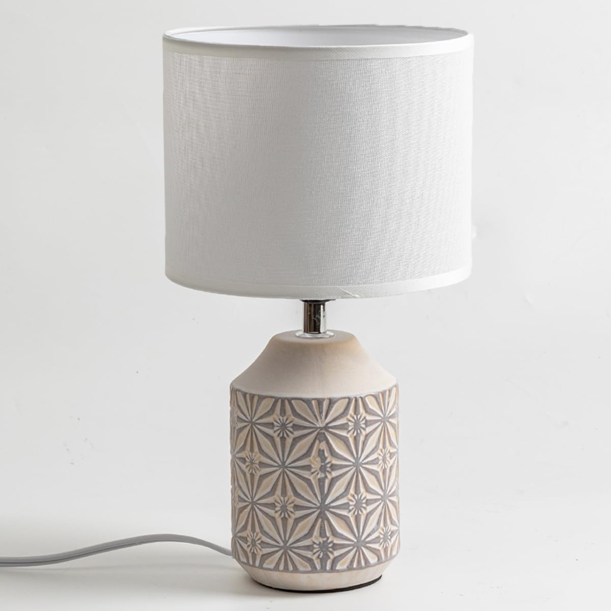 Table Lamp Small Ceramic White Table Lamp for Bedside,Bedroom ...