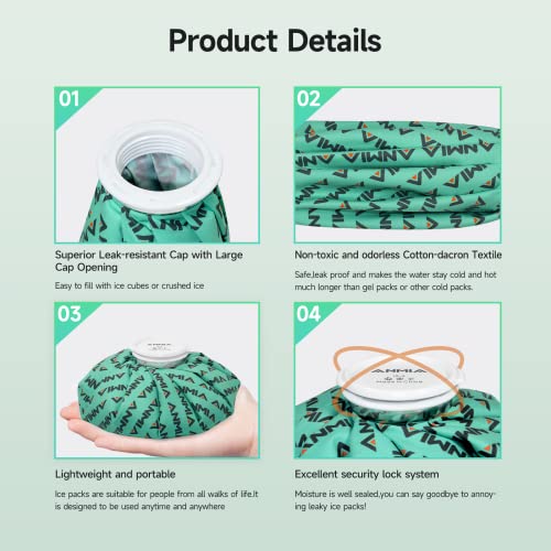 Snapklik.com : Large Ice Bags For Injuries Reusable, 11 Ice Cold Pack ...