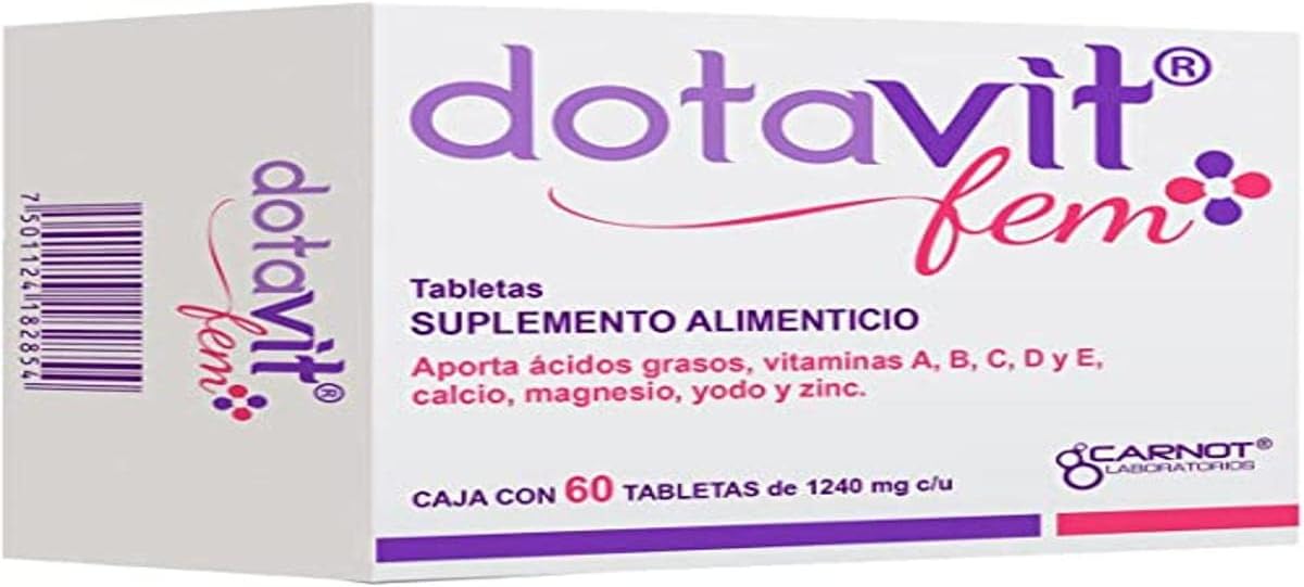 Dotavit Fem Tab C60, Pack of 1 : Amazon.com.mx: Salud y Cuidado Personal