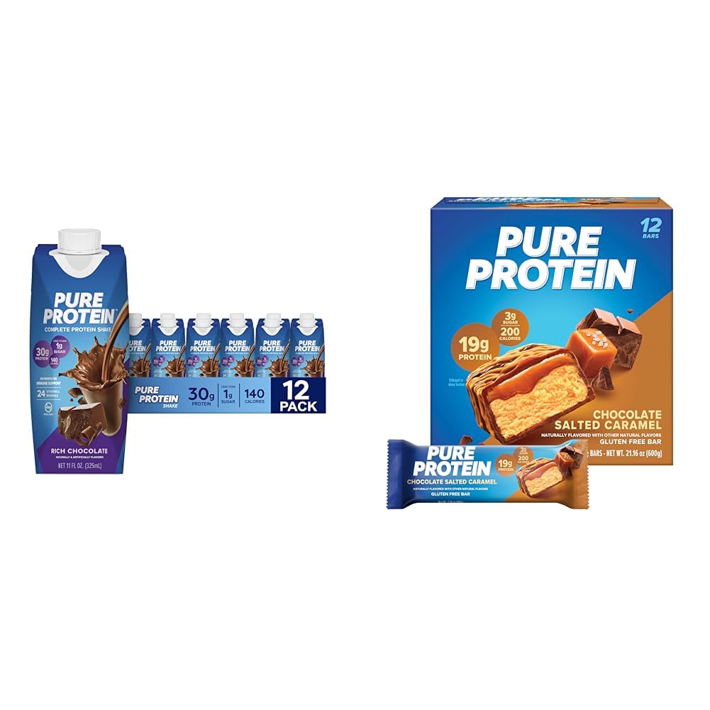 Amazon.com: Pure Protein Chocolate Protein Shake 30g Protein, 12 Pack ...
