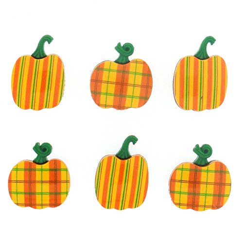 Amazon.com: Dress It Up Shaped Novelty Buttons Plaid Pumpkins Halloween ...