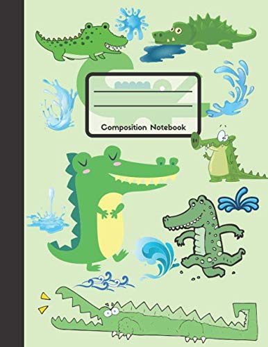 Composition Notebook: Cute Aligator Notebook College Ruled (Crocodile ...