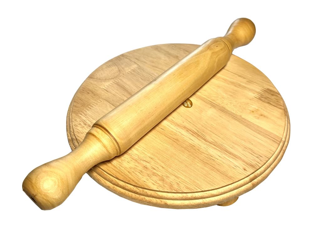 Buy JVJP Wood Roti Maker Combo Pack of Chappathi Palagai with Roller ...