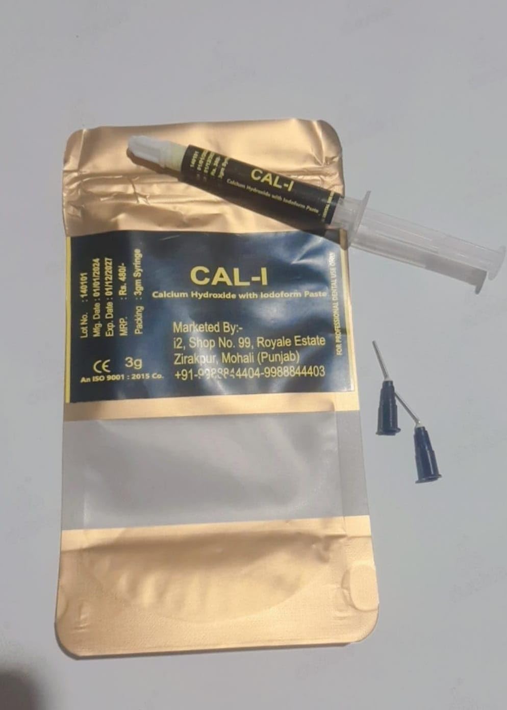 Cal I Dental Calcium Hydroxide Paste With Iodoform 3gm Syringe ...