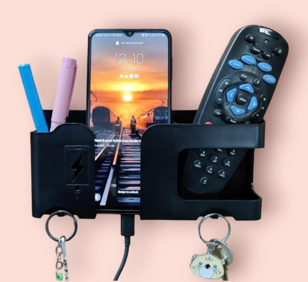 GEOCARTER Wall Mobile Holder | Multi-Purpose Mobile Stand for Wall ...