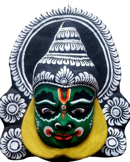 Buy Kathakali Paper Pulp chou mask Wall Hanging Showpiece Home Decor ...