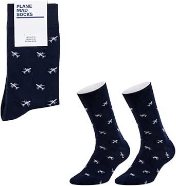 Airplane Socks - Funny Plane Socks - Funny Aeroplane Gift - 1 Pair ...