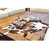Amazon.com: Sunshine Cowhides 100% Genuine Tricolor Mini Cowhide Rug ...