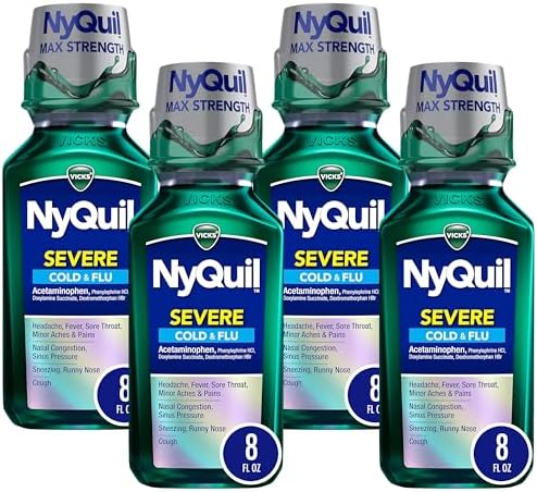 Amazon.com: Vicks NyQuil Severe Cold and Flu Relief Liquid Medicine ...
