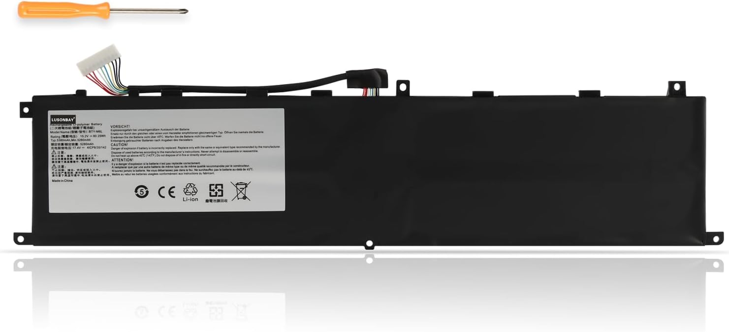 Amazon.com: BTY-M6L Laptop Battery Replacement for MSI GS65 Stealth ...
