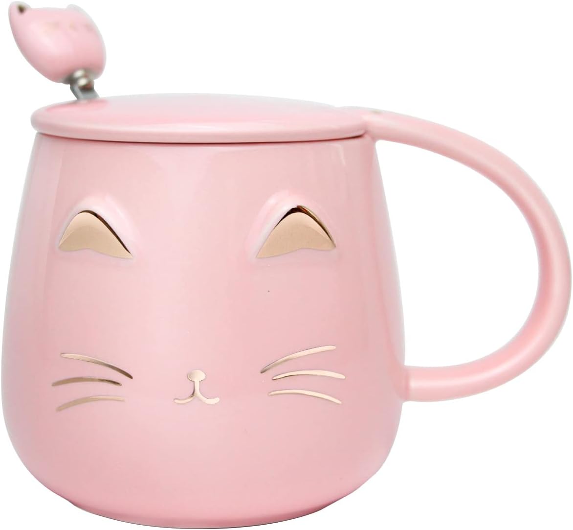 Amazon.com: Yuwu Cat Mug Cute Coffee Mug gifts for cat lovers Ceramic ...